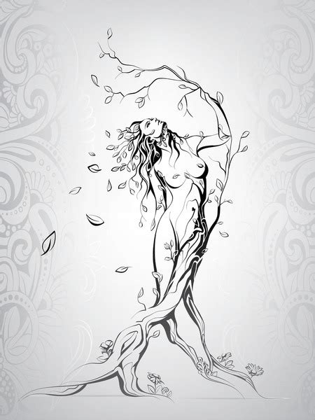 Drawings Naked Women Trees Royalty Free Images Stock Photos Pictures Shutterstock