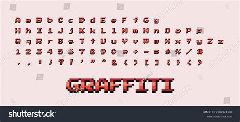 벡터 픽셀 아트 스타일 8비트 그래피티 스톡 벡터로열티 프리 2082974308 Shutterstock