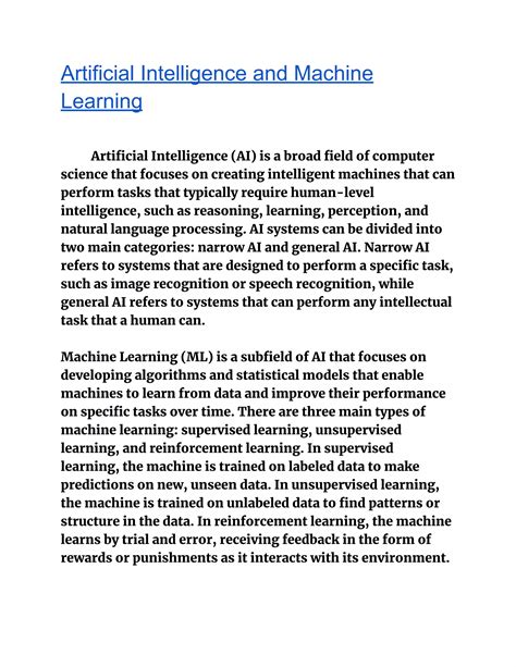 Unlocking The Potential Of Artificial Intelligence Machine Learning In
