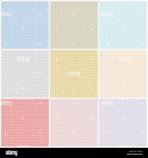 Set Of Graph Papers Stock Photo Alamy