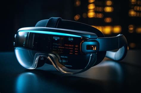 Premium Photo | Futuristic VR Headset with Screen vr mockup ai image