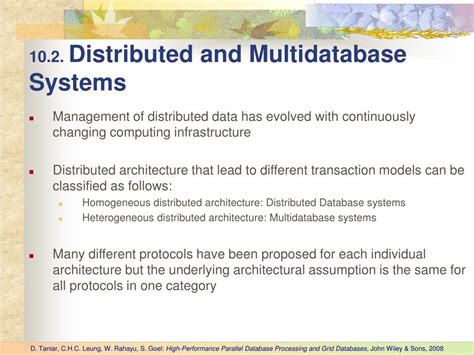Ppt Chapter 10 Transactions In Distributed And Grid Databases