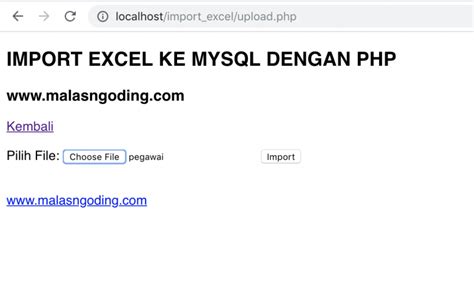 Import Excel Ke Mysql Dengan Php Malas Ngoding