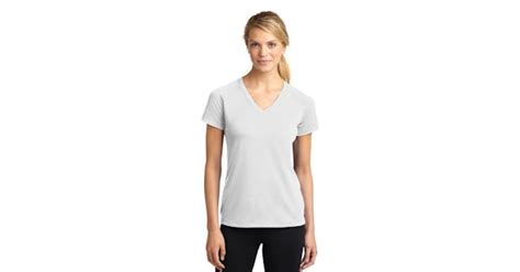 Sport Tek Womens Ultimate Performance V Neck Lst700 White Jiffy
