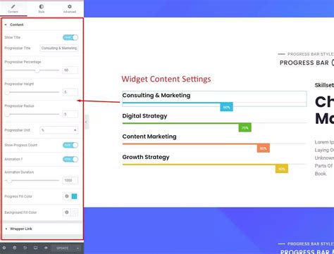 how to use er progress bar widget