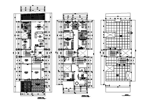 Ground Floor And First Floor Of Duplex House Plan Is Given In This 2d Autocad Dwg Drawing File