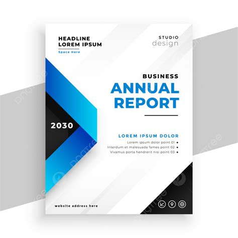 Blue Geometric Annual Report Presentation Template Design Template Download On Pngtree