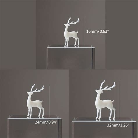 Zuarfy 3pcs Silicone Mini Elk Deer Modeling Resin Mold Landspace Zuarfy 3pcs Silicone Mini Elk Deer Modeling Resin Mold Landspace