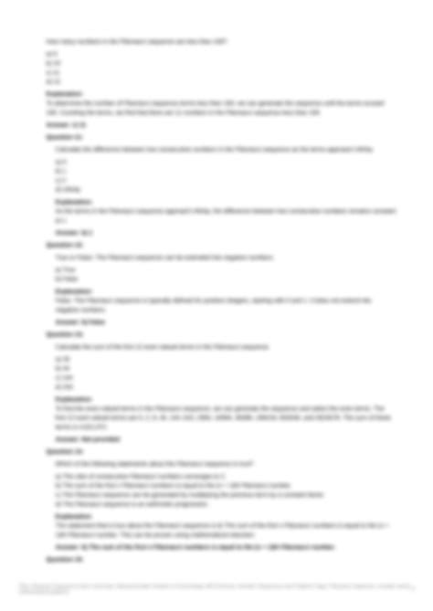 solution fibonacci sequence quiz course number sequences and patterns