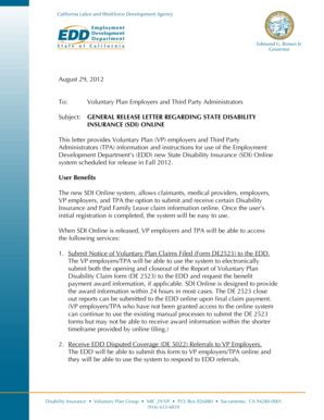 Sdi Award Letter Form Fill Out And Sign Printable Pdf Template