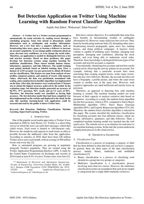 Pdf Development Of Bot Detection Applications On Twitter Social Media