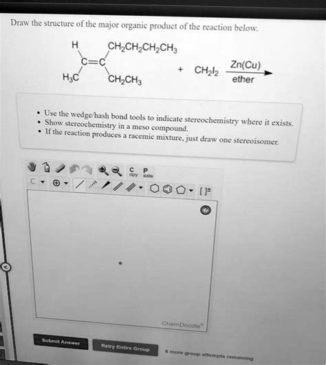 SOLVED: Draw the structure of the major organic product of the reaction below: CH3CH=CH-CH3 ...