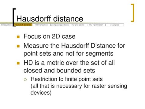 Ppt Comparing Images Using The Hausdorff Distance Powerpoint