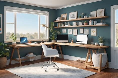 Premium Photo Connected Spaces Seamless Home Workspaces Vector