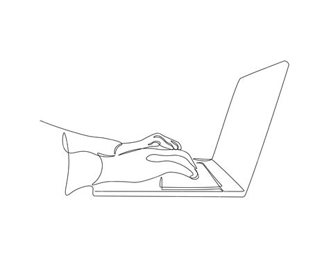 Premium Vector Continuous Line Drawing Of Laptop Computer One Line Of Laptop Gadget Laptop