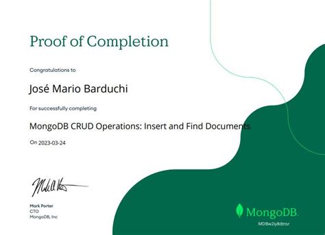 Mario Barduchi On Linkedin Mongodb Nosql Nosqldatabases Certification