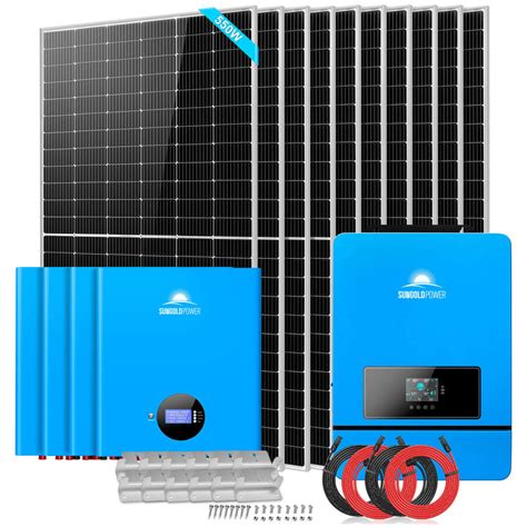 Complete Home Solar System Package Off Grid Solar Kit 5500w With
