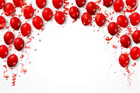 빨간 풍선 색종이 개념 디자인 템플릿 해피 발렌타인 데이와 새해 컨셉 배경 축하 벡터 일러스트 레이션 Eps10 2019년에 대한 스톡 벡터 아트 및 기타 이미지 Istock