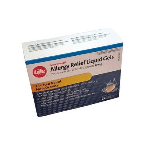 Life Brand Extra Strength Allergy Relief Liquid Gels 25 Ct Instacart