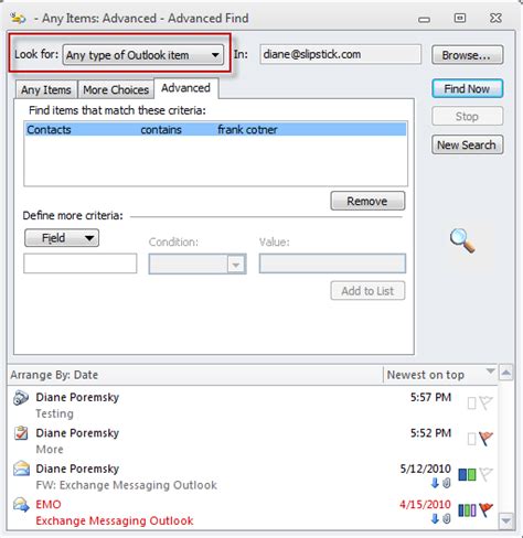 Outlook Contact Activities Slipstick Systems