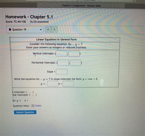 Solved Chapter 51 Assignment Myopen Math Homework