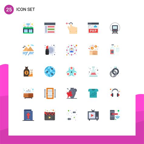 25 Creative Icons Modern Signs And Symbols Of Train Program Sidebar Php Swipe Editable Vector