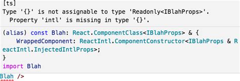 Typescript InjectIntl Expects Class With Props That Includes Intl Stack Overflow