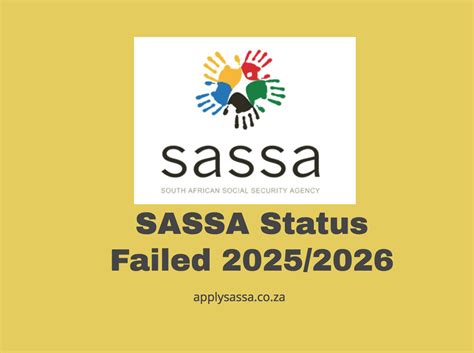 Sassa Status Failed 20252026 Sassa Grant 2025