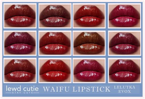 Second Life Marketplace [lewd Cutie] Waifu Lipstick Lelutka Evox