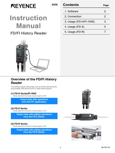 Instruction Manual Fd Fi History Reader Pdf Usb Computing