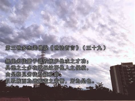 第三世多杰羌佛說《世法哲言》（三十九）