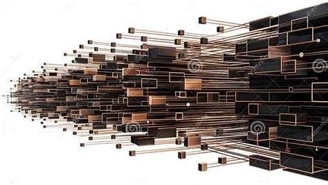 Flat Ai Driven Data Flow Elements Concept As Abstract Elements Featuring Dynamic Data Streams