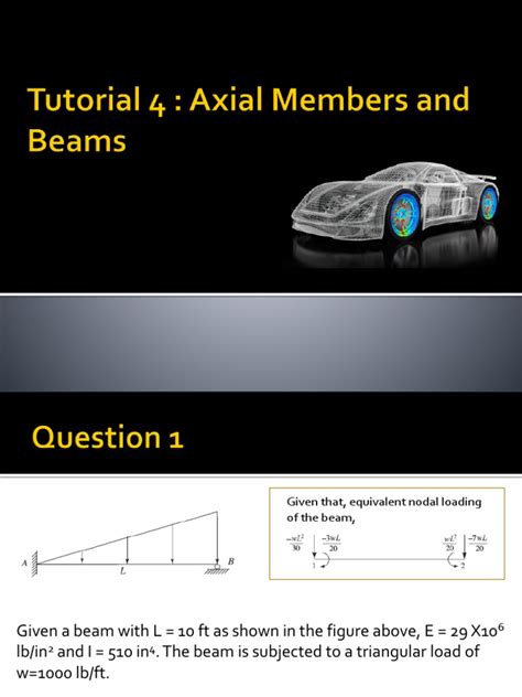 Tutorial 4 Fea V1 Download Free Pdf Finite Element Method Matrix Mathematics