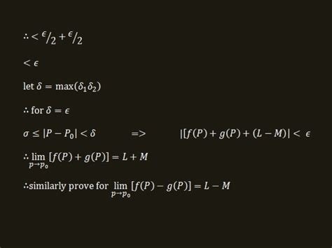 limit and continuity for the function of two variables ppt