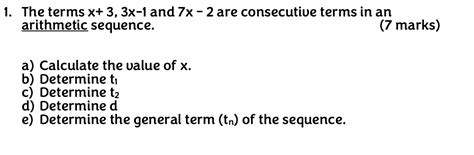 Solved The Terms X33x 1 ﻿and 7x 2 ﻿are Consecutive Terms