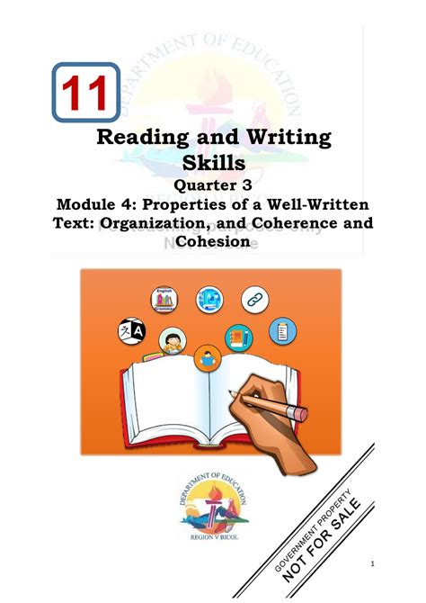 Reading and Writing - Reading and Writing Skills Quarter 3 Module 4: Properties of a Well ...