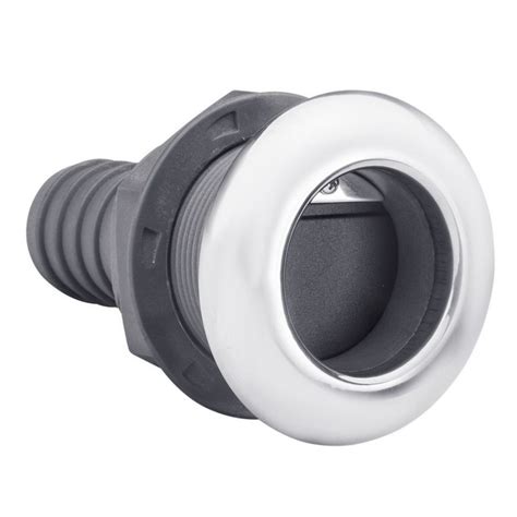 38 Mm Straight Through Hull With Pvc Valve 9121041 Boat And Outboard