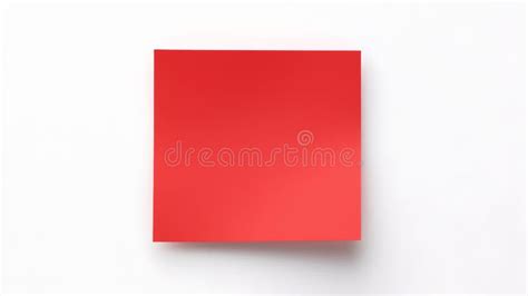 Red Square Paper Note On A White Background Brainstorming Template