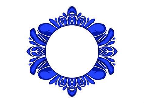Blue Ornament Frame Border Vector Design For Decorative Element Premium Ai Generated Vector