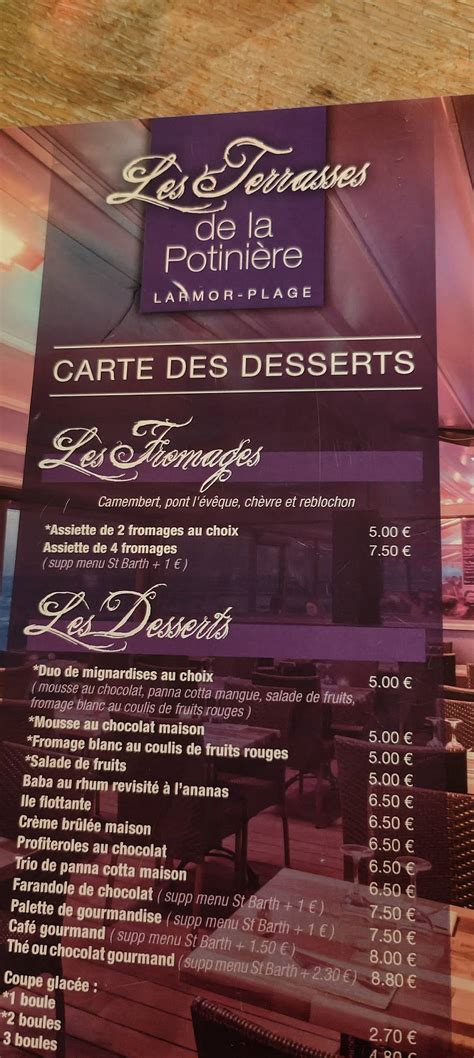 Restaurant Larmor Plage Menus Carte Et Menus 2024 Ycpeix