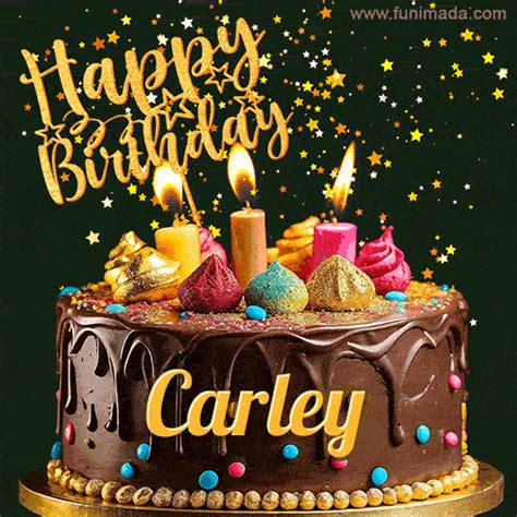 Birthday Animation For Carley With Chocolate B Day Cake Download On
