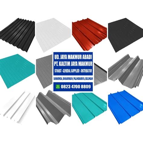 Jual Atap Galvanis Bjls Zinc Coated Color Coat Fresh Coat Tebal 050 Mm Oleh Pt Kaltim Jaya Makmur