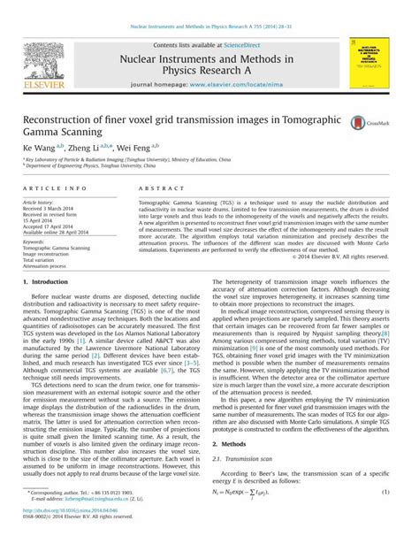 pdf reconstruction of finer voxel grid transmission images in