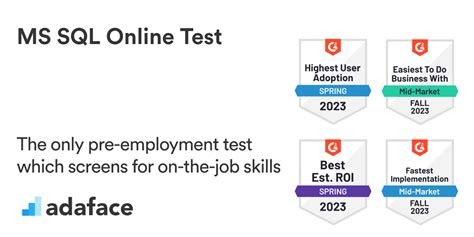 ms sql online test candidate screening assessment adaface