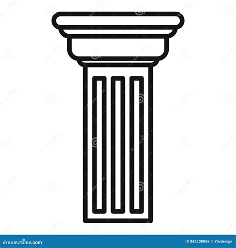 Fluted Column Representing Classical Architecture And Historical