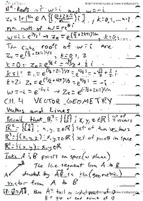Math 211 Lecture 16 Vector Geometry Pt 2 Oneclass