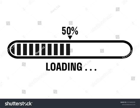 Black White Progress Loading Bar Vector Stock Vector Royalty Free Shutterstock