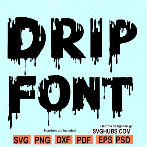 Dripping Font Svg Dripping Font Dripping Letters Svg Svg Hubs
