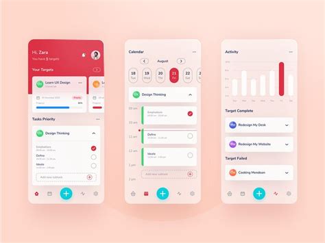 🗓 Task Manager App App Interface Design Scheduling App App Design Layout