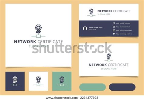 Networking Certificate Logo Design Editable Slogan Stock Vector